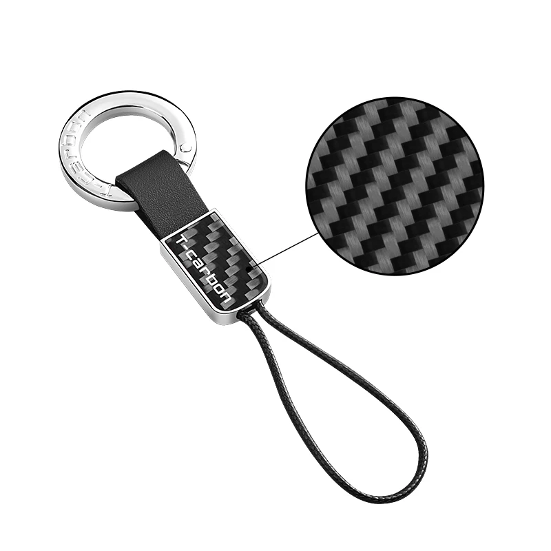 Keychain Organizer Carbon Fiber Luxury Leather Keychain Wallet Car ...