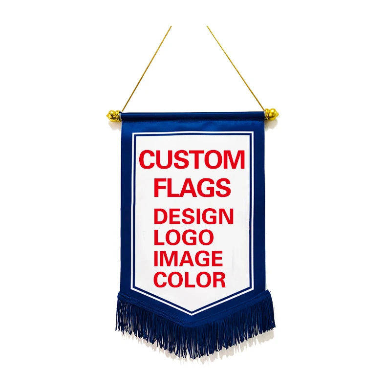 Custom Your Own LOGO Exchange Hanging Flags Soccer Club Pennant ...