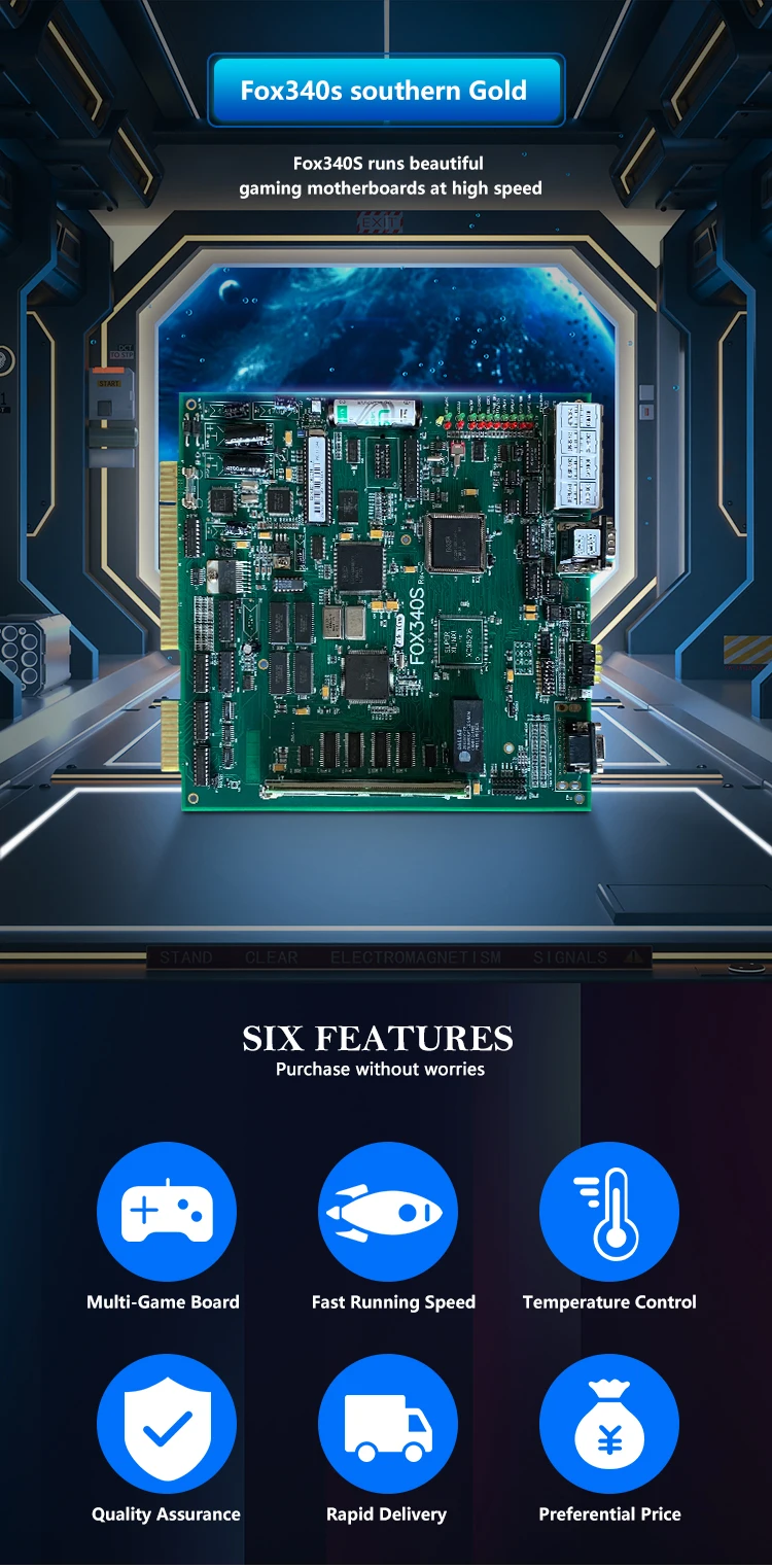 Fullred Gold Touch Fox 340s Gaming Mother Board Multi Games Fox 340 ...