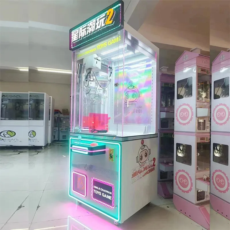 Coin Operated Toy Crane Claw Vending Arcade Teddy Bear Crane Game ...