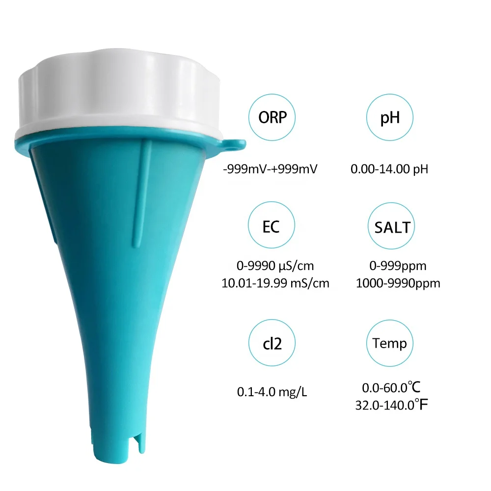 Swimming Pool Smart Bluetooth Water Quality Floating 6 In 1 Ph Ec Salt ...