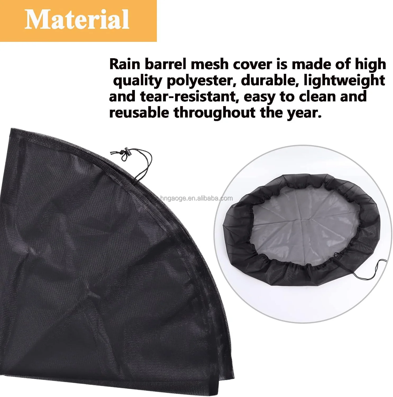 100cm Rainwater Bucket Netting Screen Cover for Garden Mesh Cover for ...