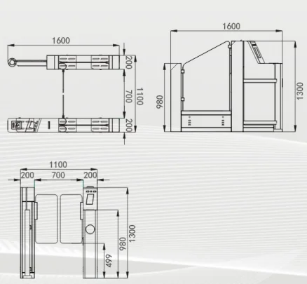 Office Building Entrance Security Access Control Fast Pass Lane ...
