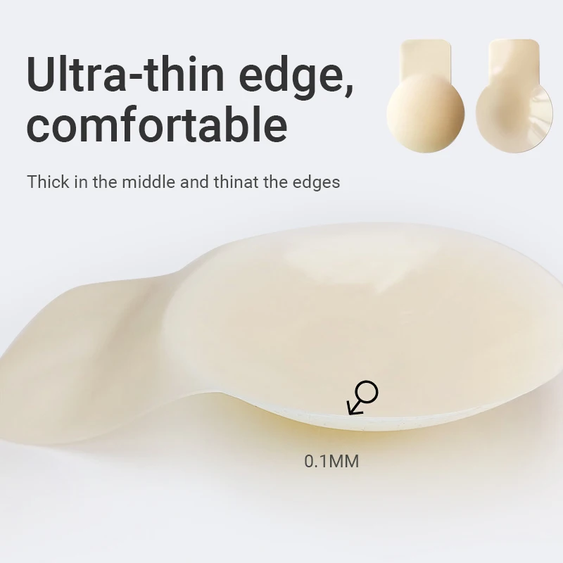 TPU Self Adhesive Silicone Nipple Cover Reusable Rabbit Ear Shape Push ...
