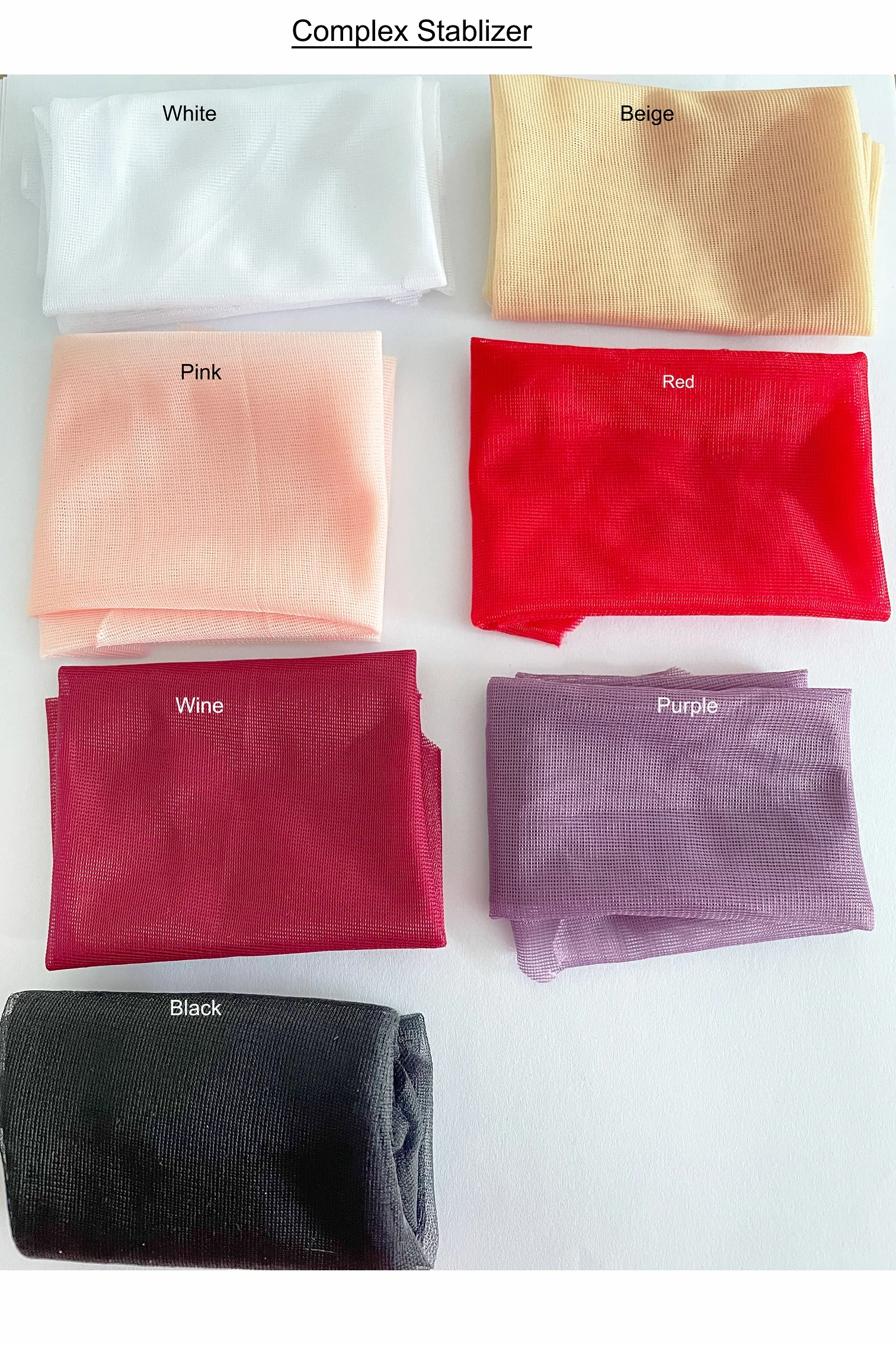 58" Non-Stretch Nylon Tricot Sheer Stabilizer Fabric