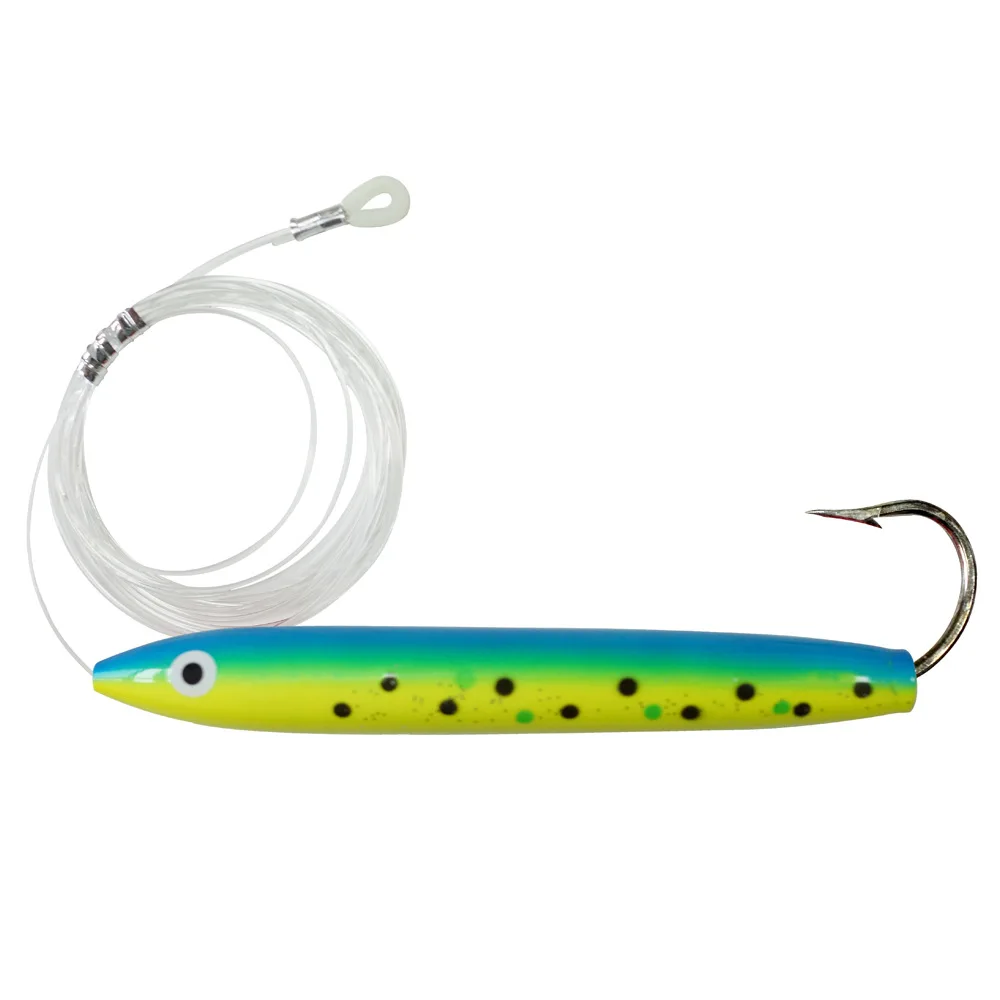 Natural Cedar Fully Rigged Tuna Lure Wooden Body Big Game Trolling ...