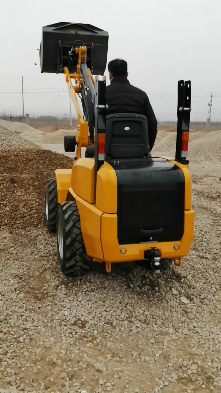 New Design Mini 4x4 Wheel Loader Construction Works Bucket Wheel Loader ...