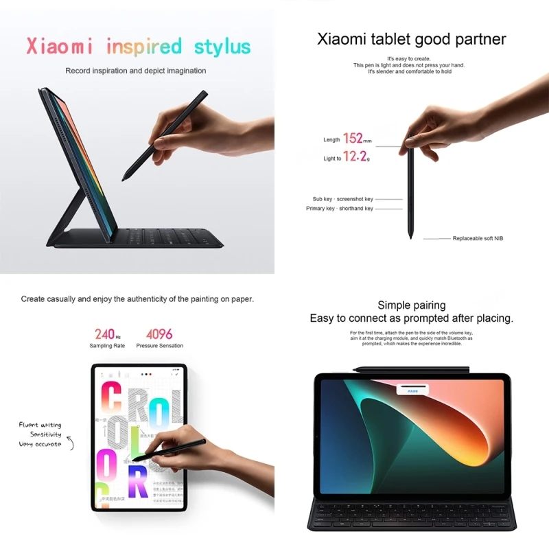 Original Xiaomi 240hz 152mm Stylus Pen For Xiaomi Mi Pad 5 / Pad 5 Pro ...