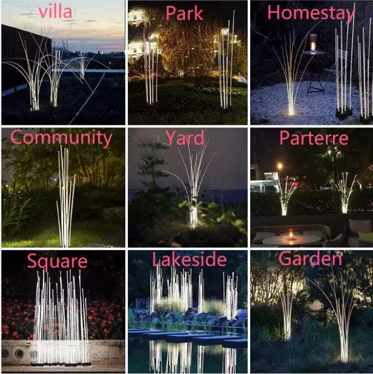 Outdoor IP65 Landscape Decorative LED Fiber Optic Reed Light