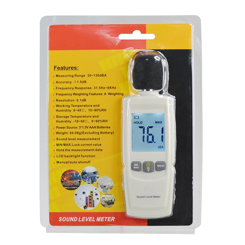 30~130 Dba Digital Sound Level Meter Noise Tester Sonometer Sound ...