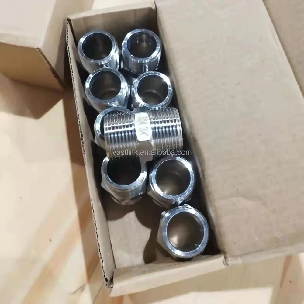 SS304 Nipple NPT Thread 3/8" X 1-1/2" - VASTLINK OEM Support
