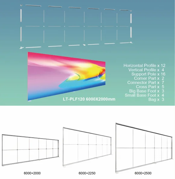 Exhibition Booth Backlight Aluminum Tube Tension Fabric Display 3x3 ...