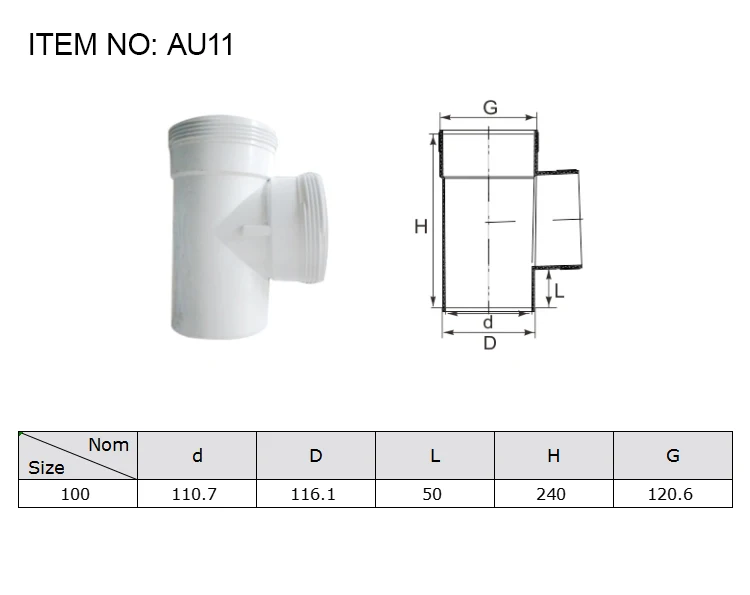 Ofeeya Plastic Tubular Pipe Joints And Fittings Junction Dwv Pln M&f ...
