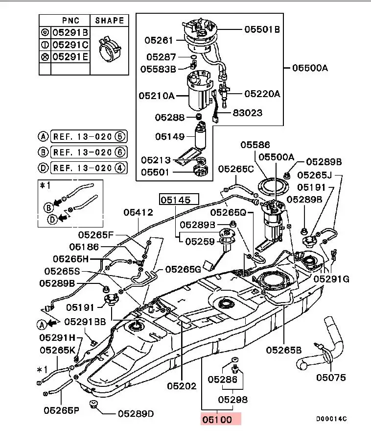 Gasoline Diesel Container Fuel Tank for Mitsubishi Pajero