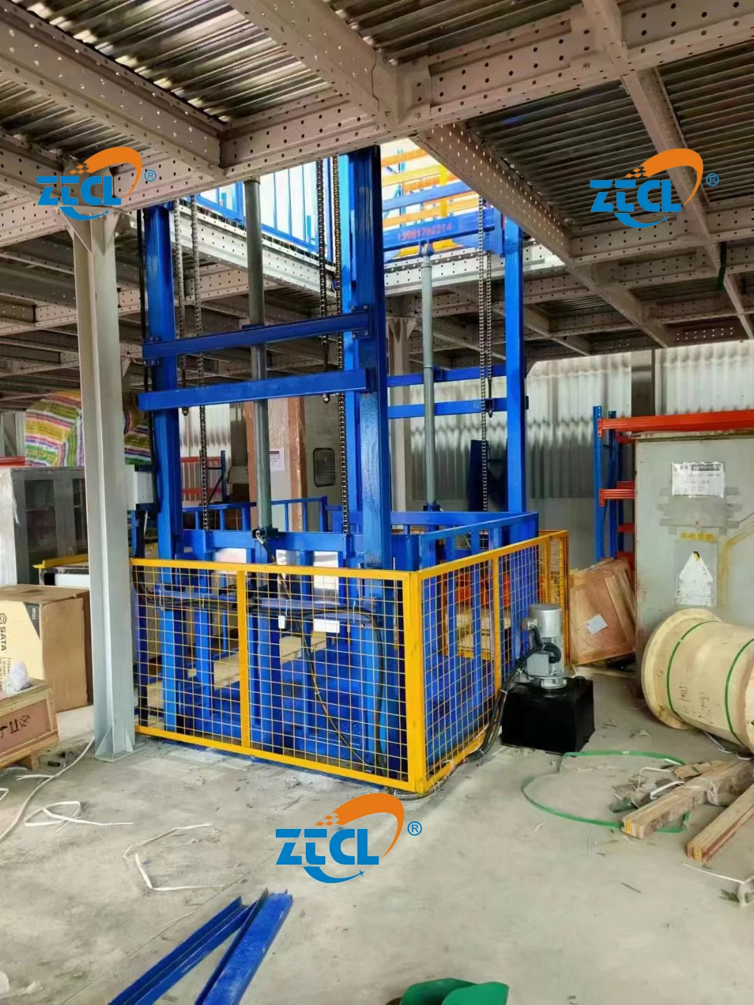 Zhongtian Heavy Duty Hydraulic Warehouse Cargo Lift/guide Rail Elevator ...