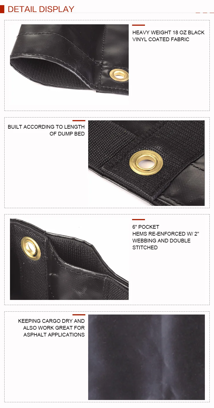 TZTY Dump Truck Vinyl - Heavy Duty 18OZ PVC Coated Mesh