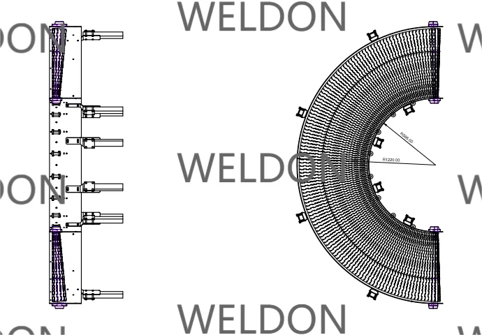 90 Degrees Turn Conveyor Belt - Efficient Material Handling