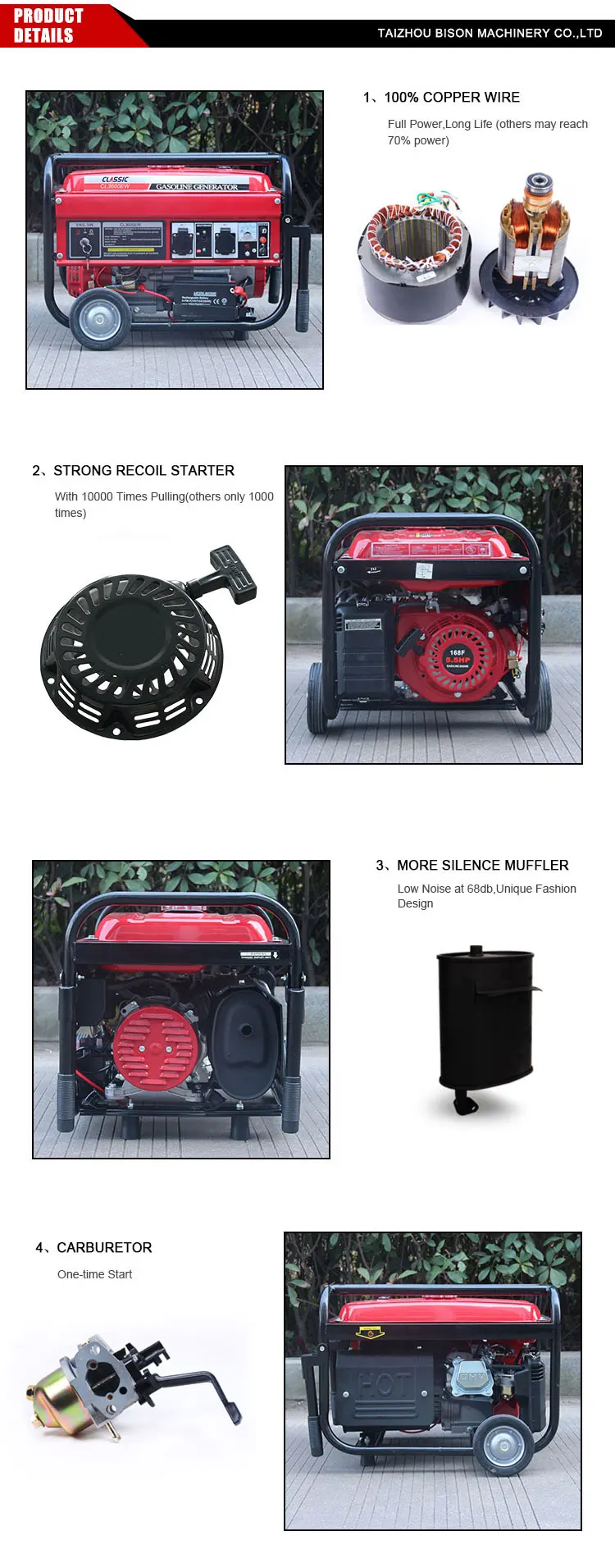 Bison(china) Swiss Kraft Sk Electric Generators 8500w Professional With ...