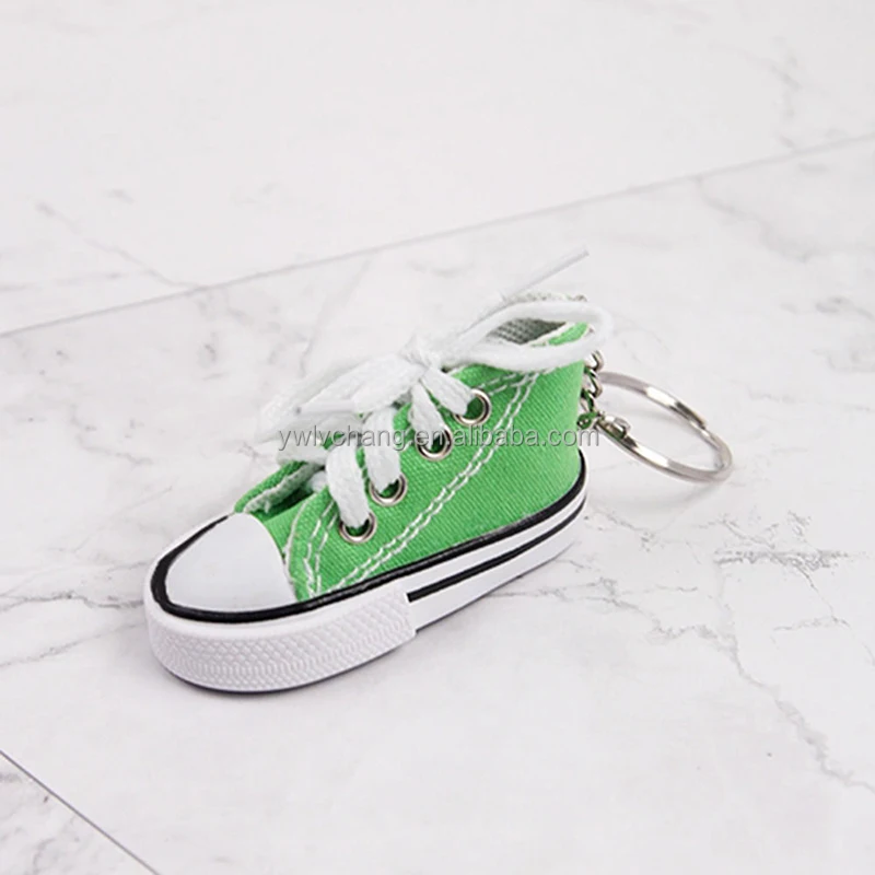 Wholesale Multiple Color Mini Pvc Shoe Key Ring Canvas Shoe Key Chain ...