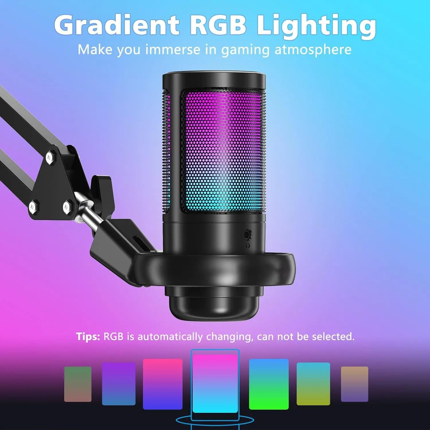 2024 ME6S-35 Cardioid RGB Gaming Microphone - Cheap & Versatile