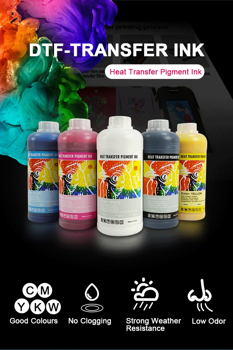 Fcolor Manufacture 1l Cmykww Dtf Ink For Inkjet Printers Ink Dtf Ink - Buy T-shirt Printing,Dtf ...