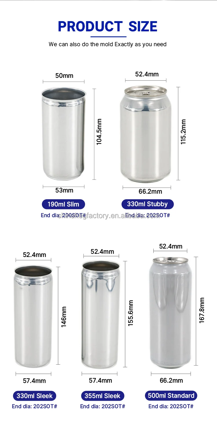 Wholesale Aluminum Cans - Customizable Beverage Containers