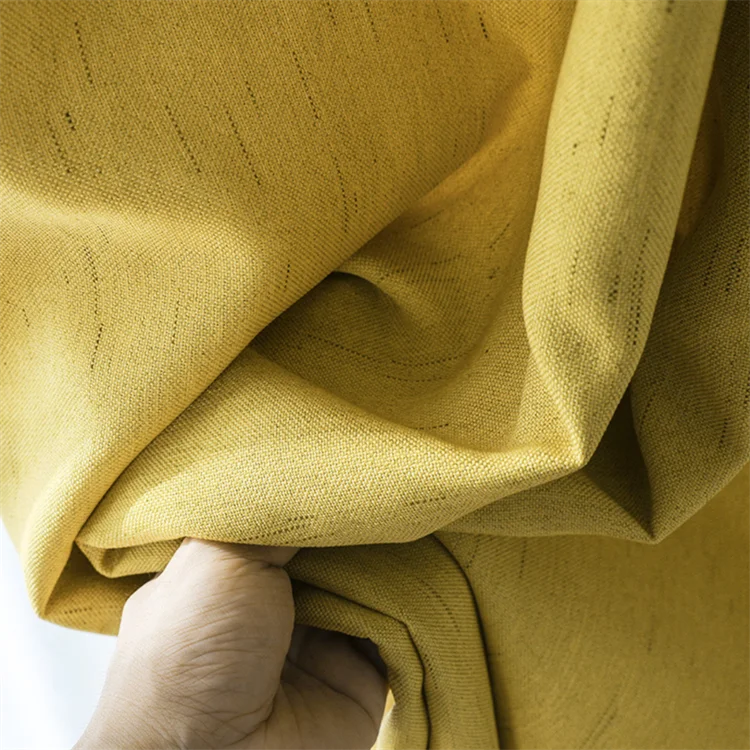 Wholesale Luxury Eyelet Color Block Linen Look 100% Blackout Curtain ...