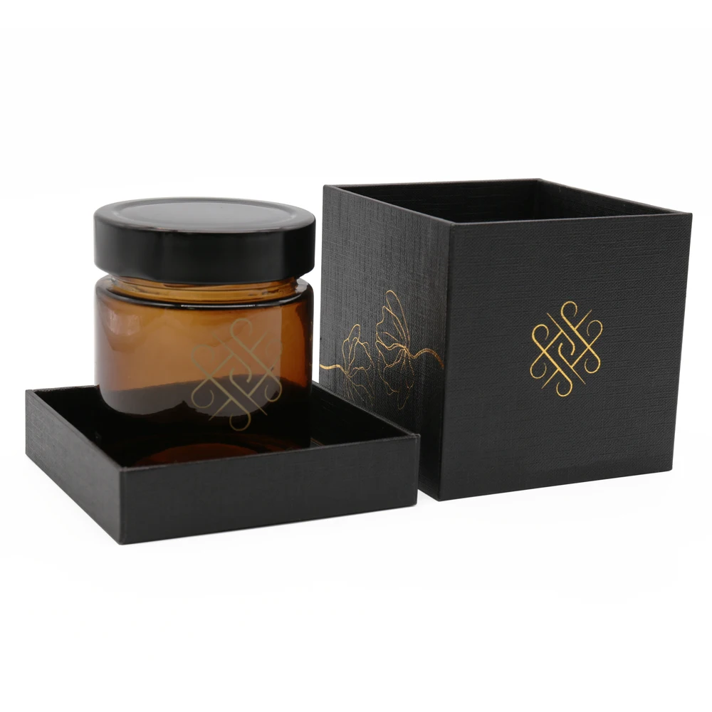 Custom Cardboard Honey Gift Box & Eco-Friendly Glass Jar Packaging ...