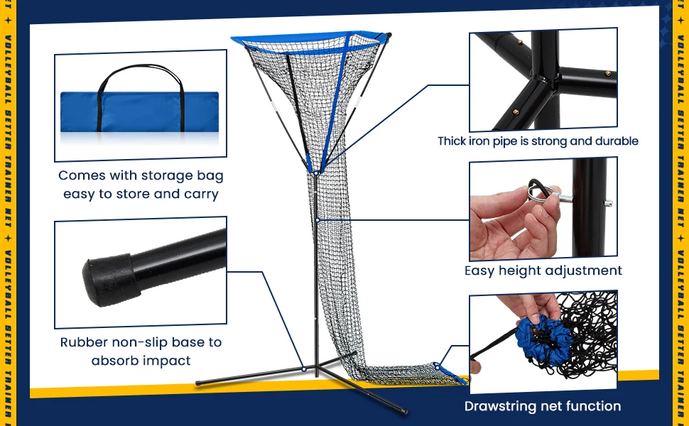 Volleyball Setter Trainer Net Volleyball Training Equipment Adjustable ...