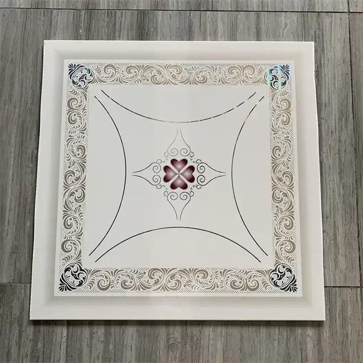 New Design PVC Ceiling Grid Components - Light Color Wood Grain False Sky