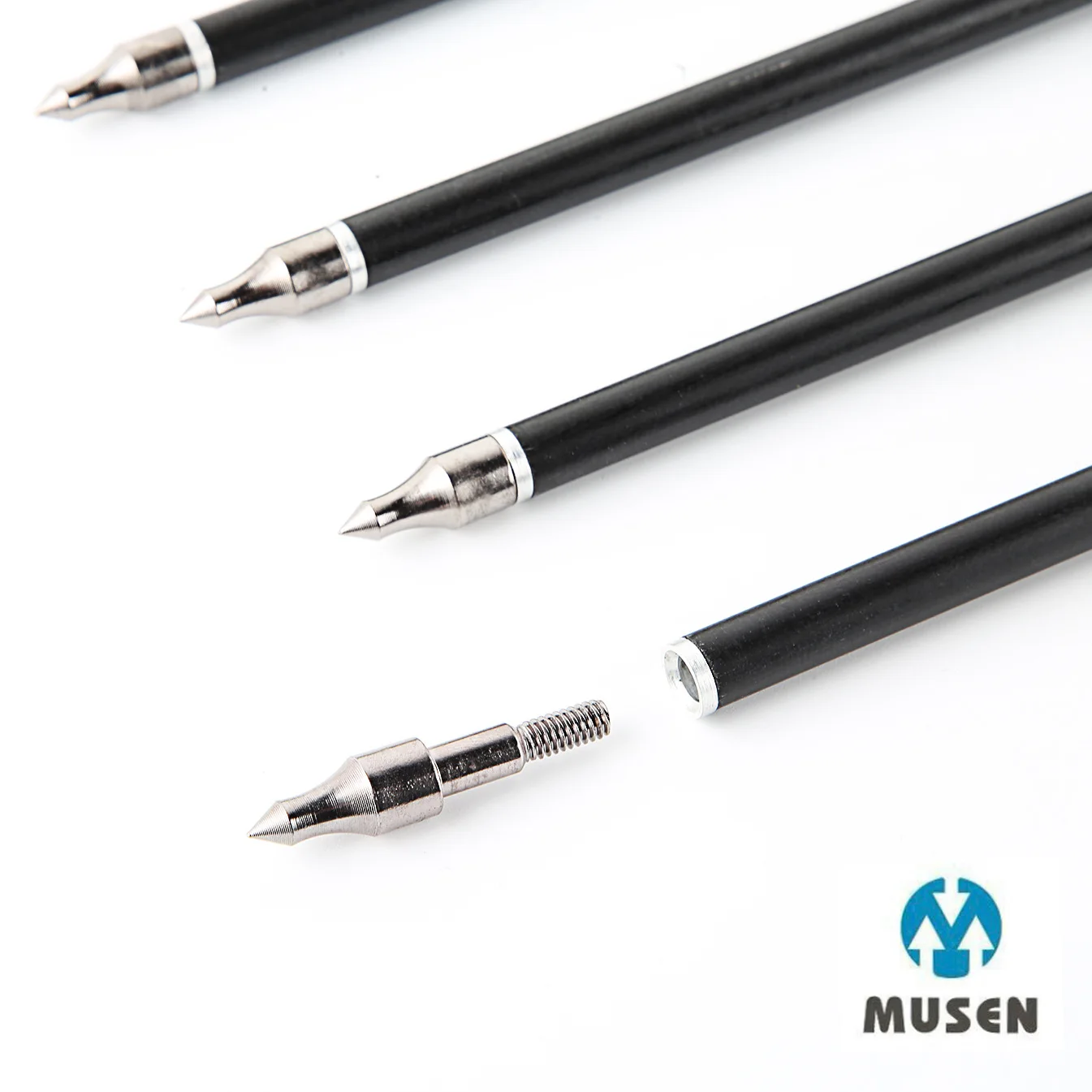 MUSEN 8mm Fiberglass Arrow for Bow & Arrow Hunting – Durable Shooting ...