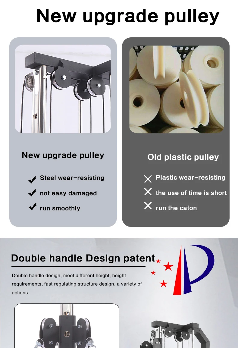 Xoyoou Loaded Lat Pulldown And Seated Row Machine Slective Weight Stack ...