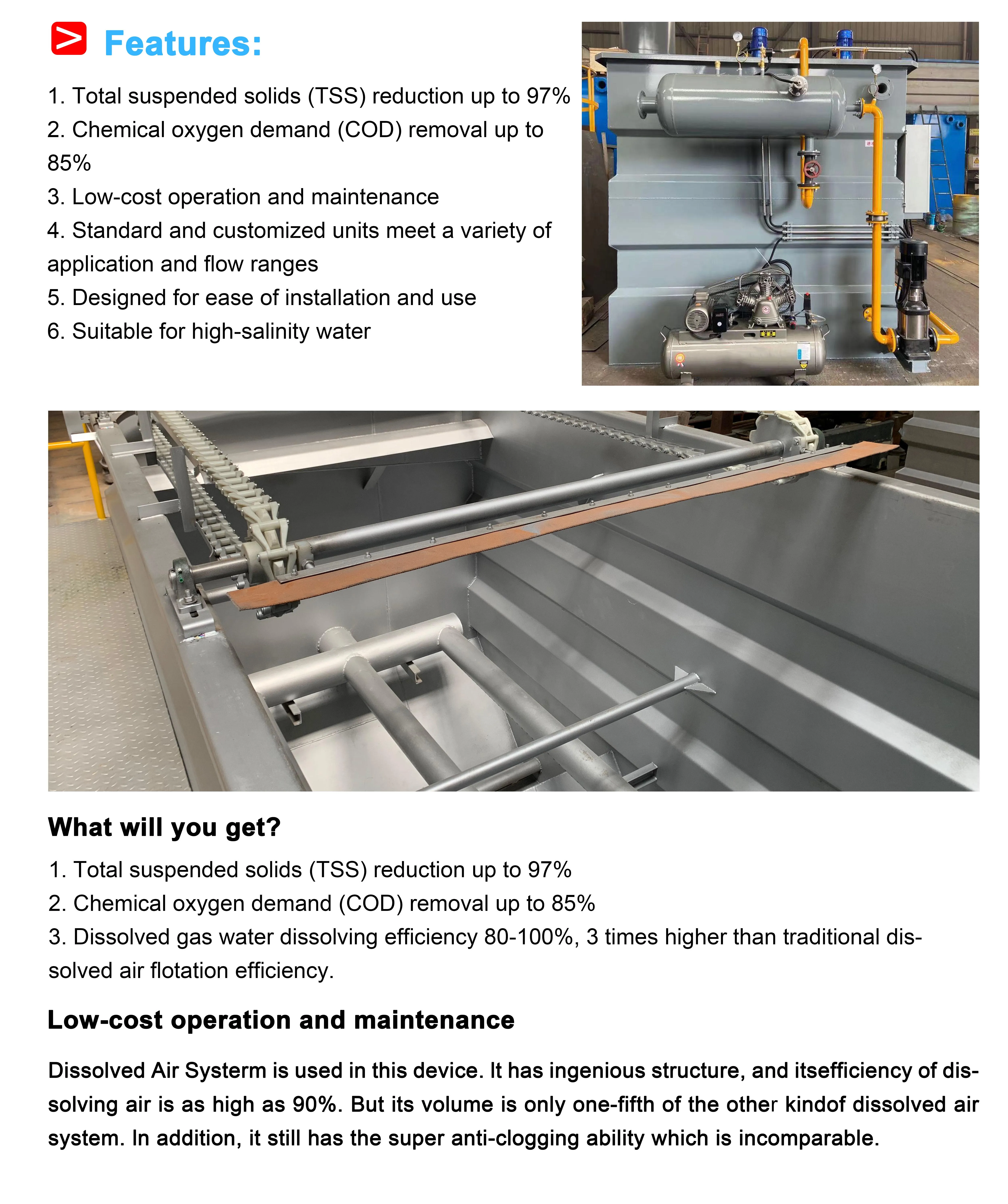 2025 New Type PLC Controlled Dissolved Air Flotation Water Treatment ...