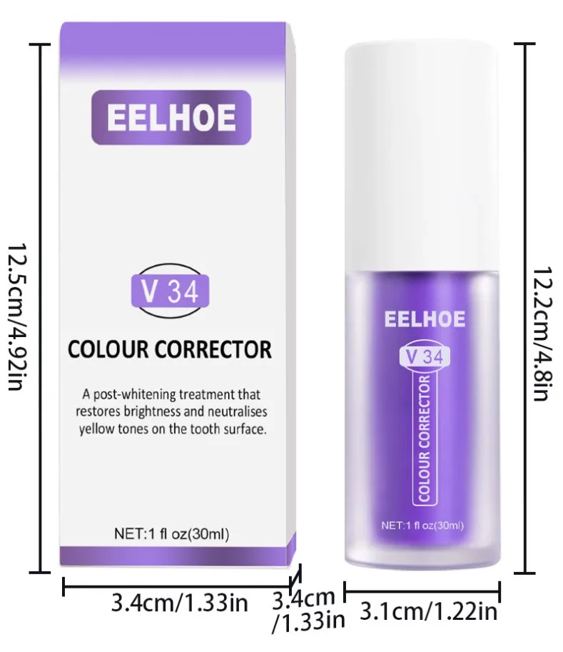 Best Seller V34 Colour Corrector Purple Teeth Whitening Tooth Stain ...