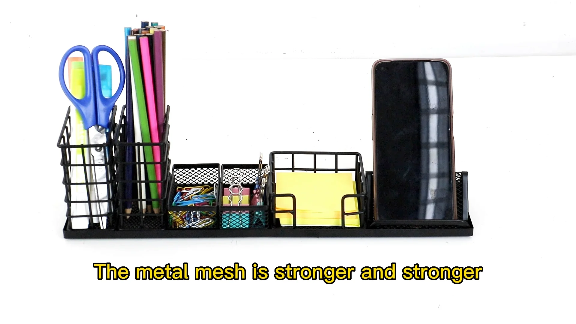 7 In 1 Desk Storage Organizer Stationery Desktop Multifunction Metal ...