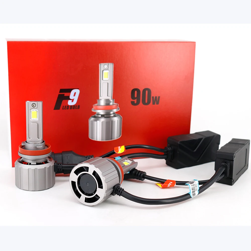 Newest F9 Headlight High Power Canbus 7545 Chip H9 Led Lamp H7 9006 ...