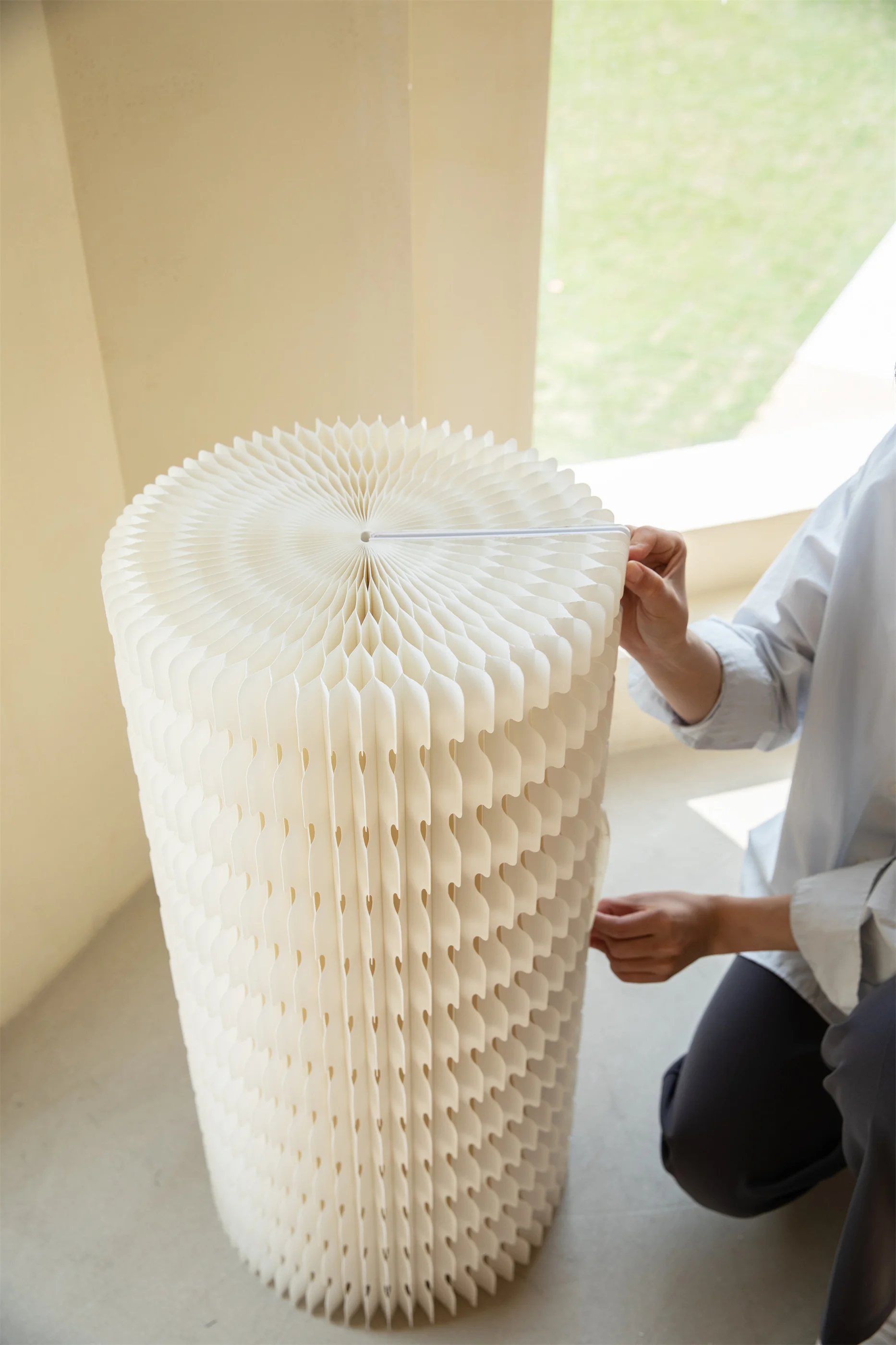 Ihpaper Texture Pillars - Eco-Friendly Shelf Decorations