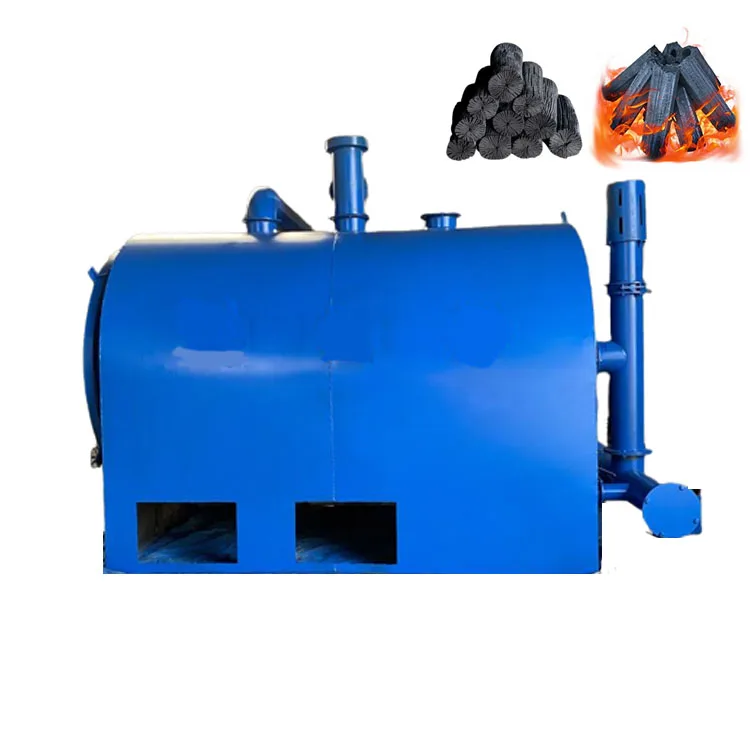 Horizontal Biochar Production Commercial Equipment Pyrolysis Kiln Wood ...