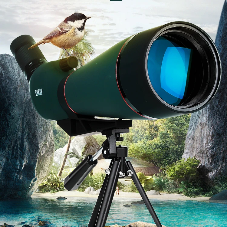 Zoom Monocular Waterproof 25-75x100 Bird Watching Spotting Scope ...