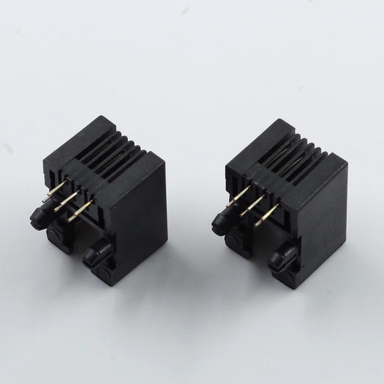 Rj11 Right-angle Modular Jack Low Profile 6p6c Female Rj11 Connector ...
