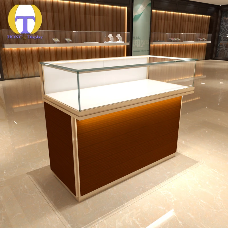 Modern Glass Showcase With Cabinet Boutique Furniture Kiosk Jewelry ...