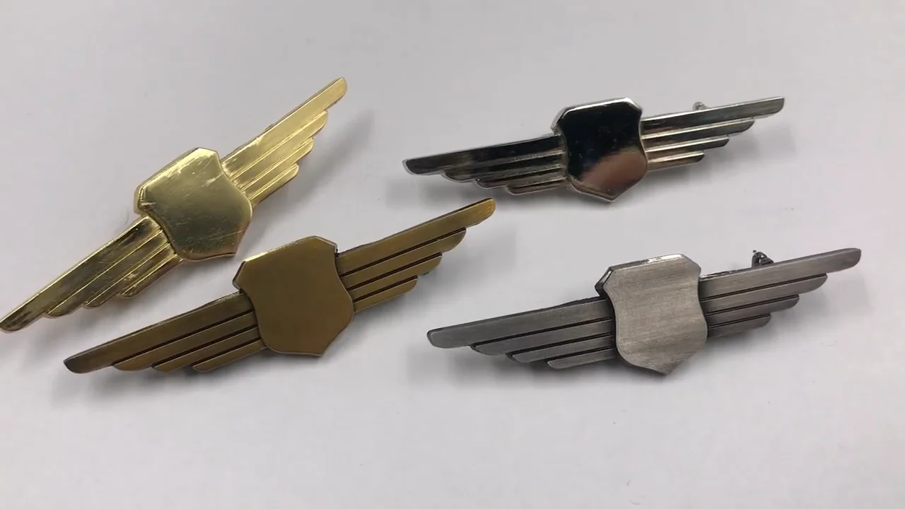 Custom Metal Pin 3d Design Pilot Wings Pin Badge - Buy Custom Metal ...