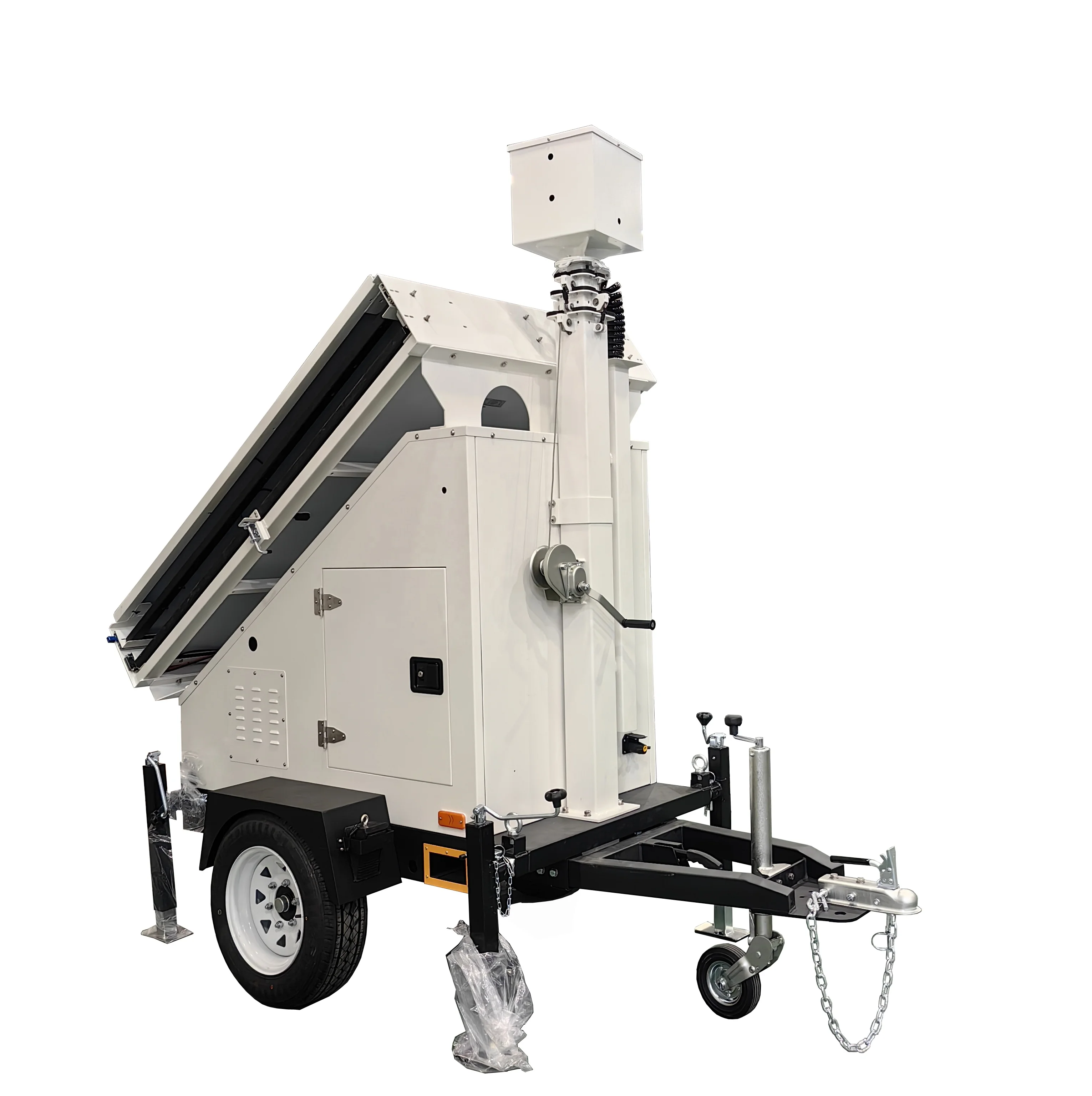 Mobile Trailer CCTV Camera Solar Surveillance Trailer Tower for Outdoor ...