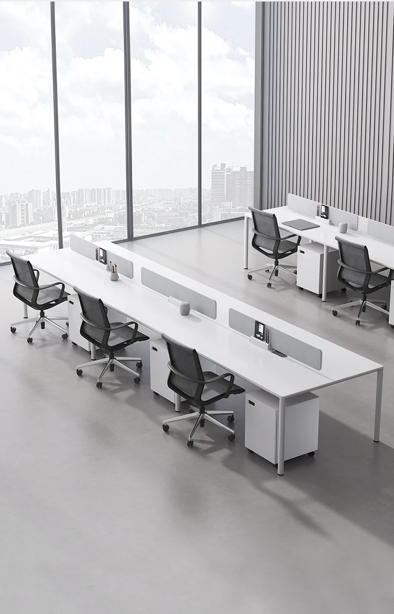 Modular Modern White Office Furniture - 2 to 8 Person Seaters