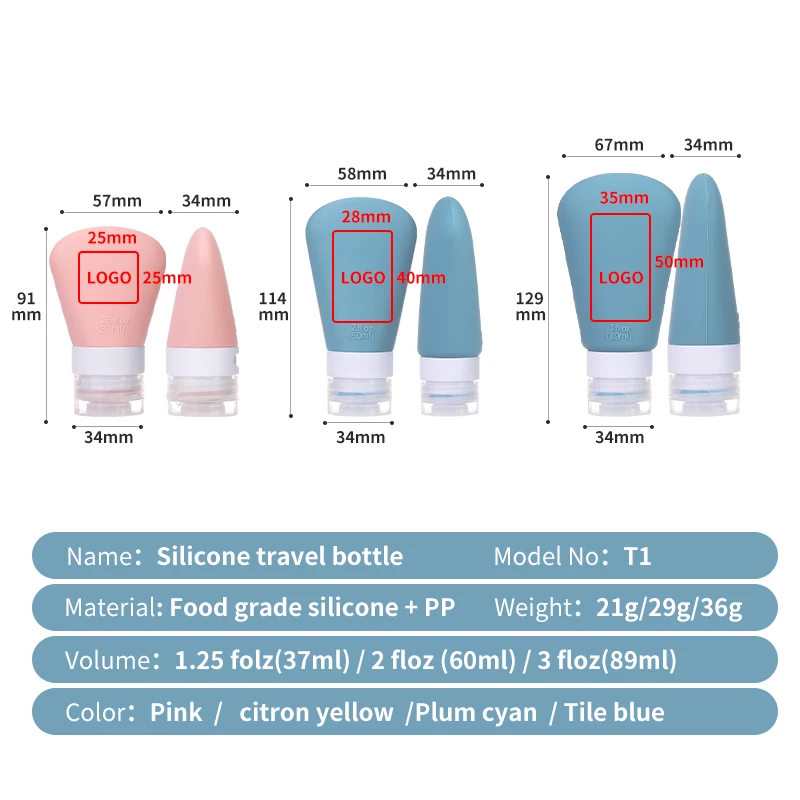 Oem Odm Custom Rectangle Twist Cap Squeeze Bottle Food Grade 60ml Soft Squeeze Lotion Bottle ...