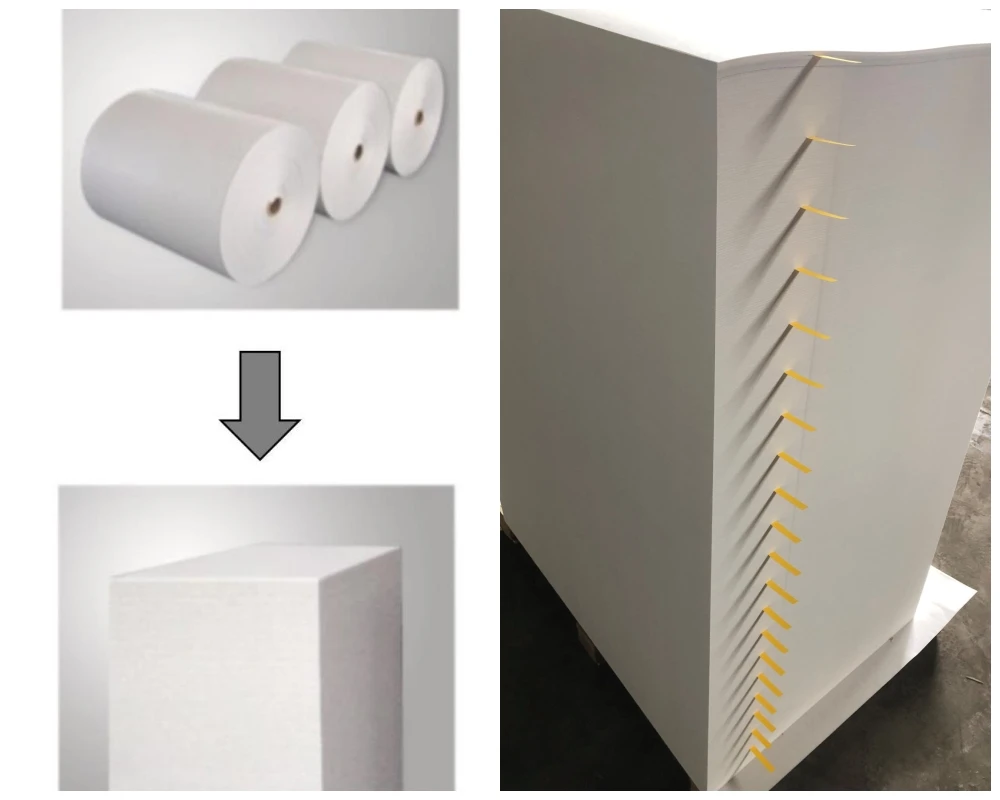 Unwind Roll High Speed Cardboard Paper Roll To Sheet Rotary Cross ...