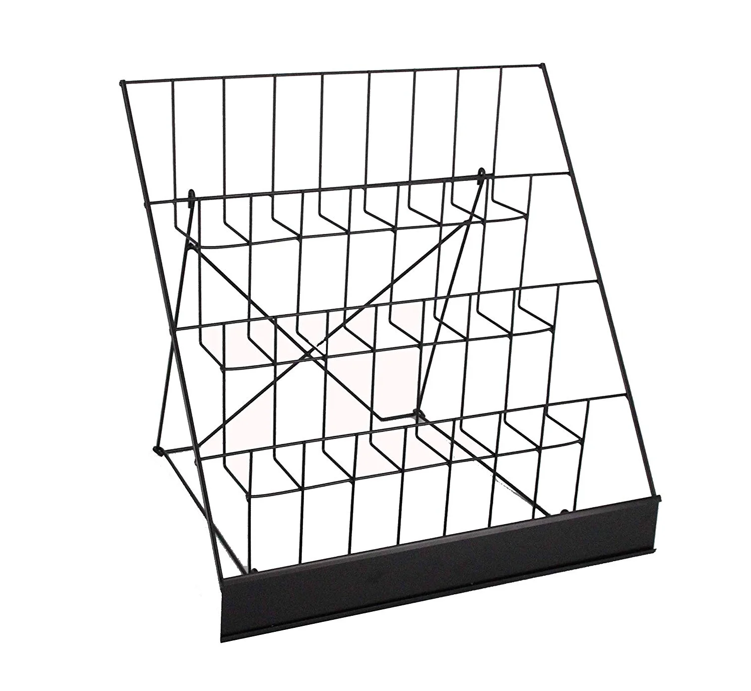 Black Light Duty Labeled 9 Storey Wire Shelves Height Adjustable Rack ...