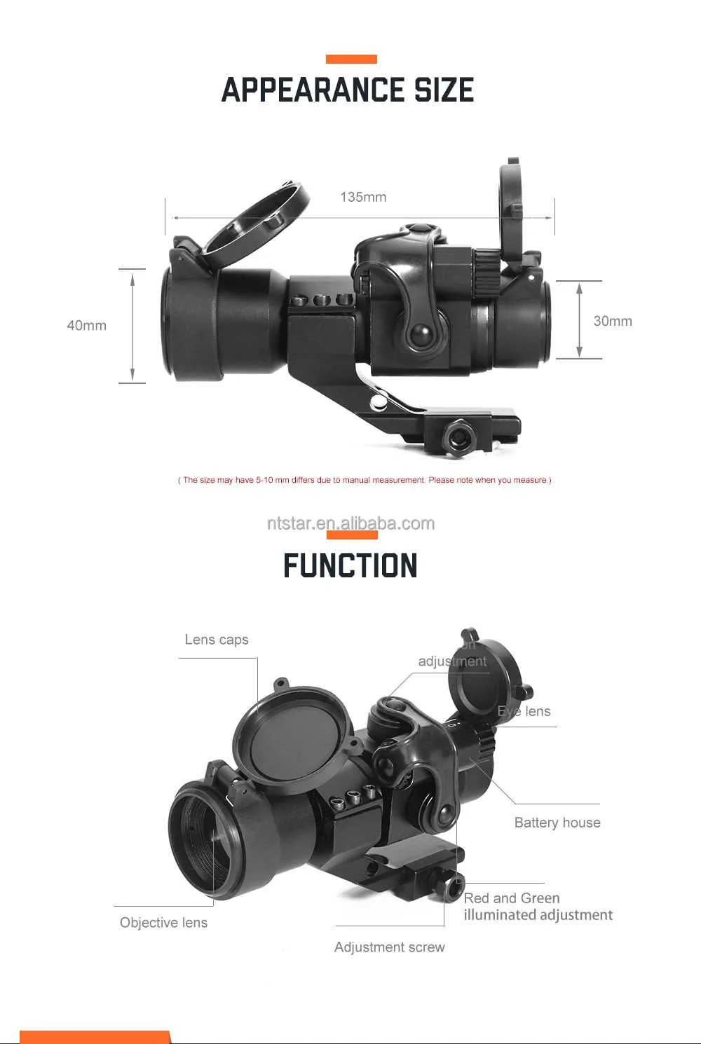 Hot Sale Tactical Red And Green Dot Sight M2 Reflex Sight - Buy Reflex ...