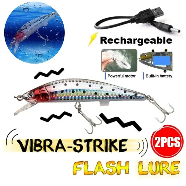 USB Rechargeable Twitching Vibration Fishing Lure - 12cm