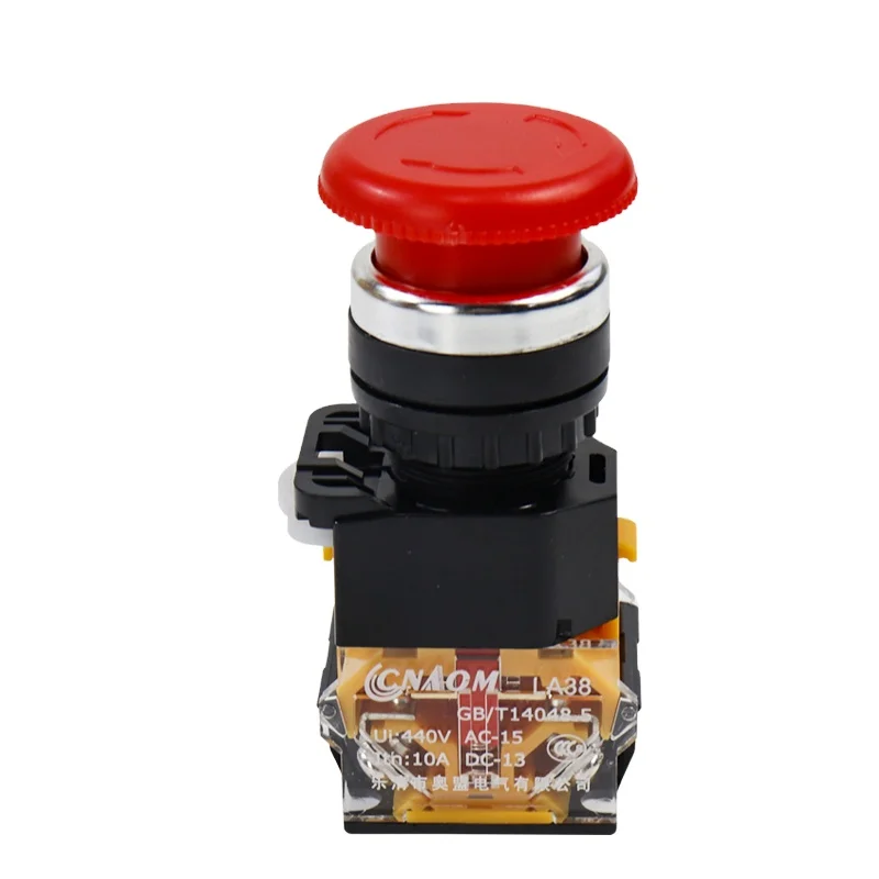 La38 Emergency stop self locking Mushroom Head Momentary Illuminated ...